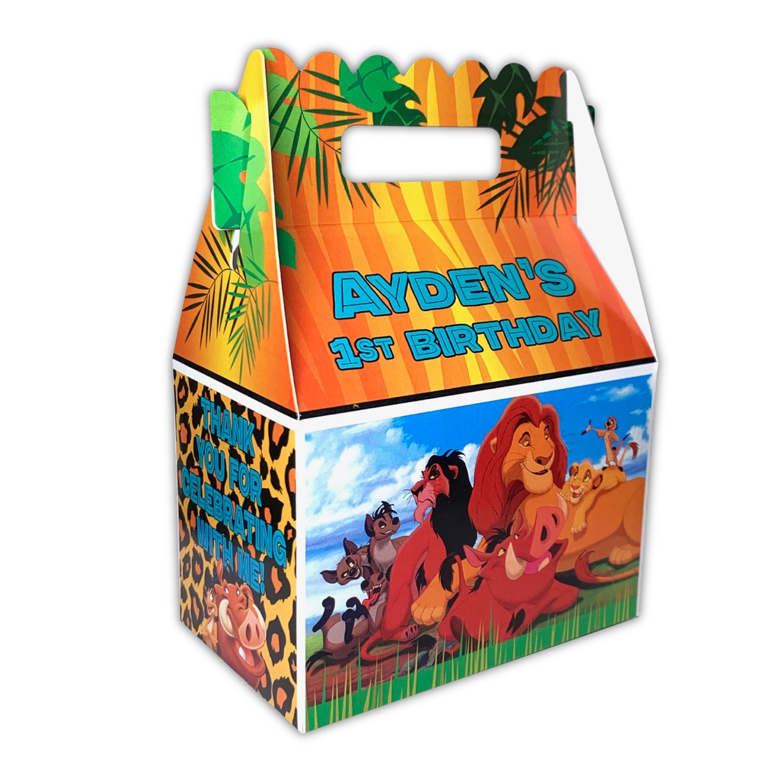 Lion King Classic Personalized Gable Favor Boxes Pack of 8 - Etsy