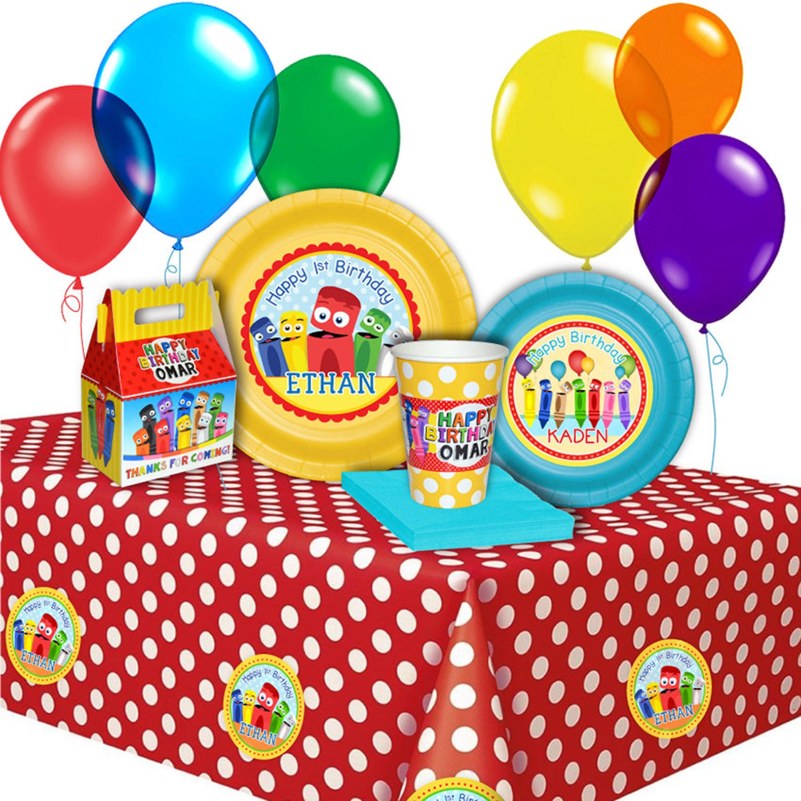 Color Crew Babyfirst TV Birthday Party Personalized Meal | Etsy