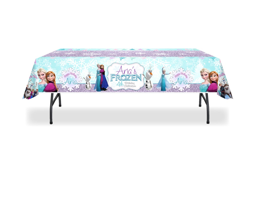 Frozen Ice Princess Party Personalized HEAVY Vinyl Table Cover, Custom ...