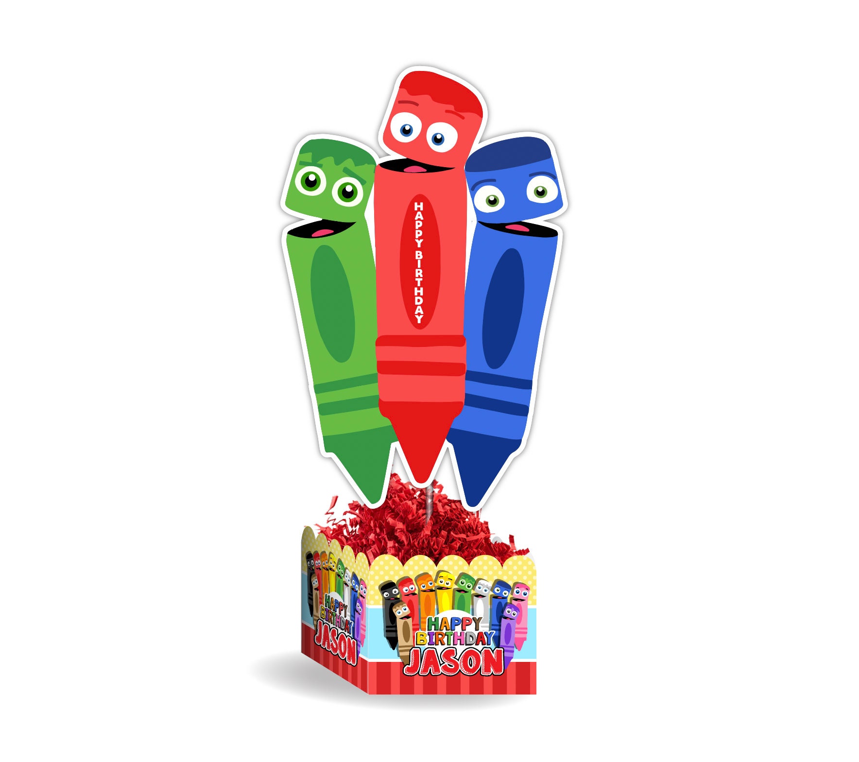 Color Crew Babyfirsttv Birthday Personalized Table Centerpiece - Etsy