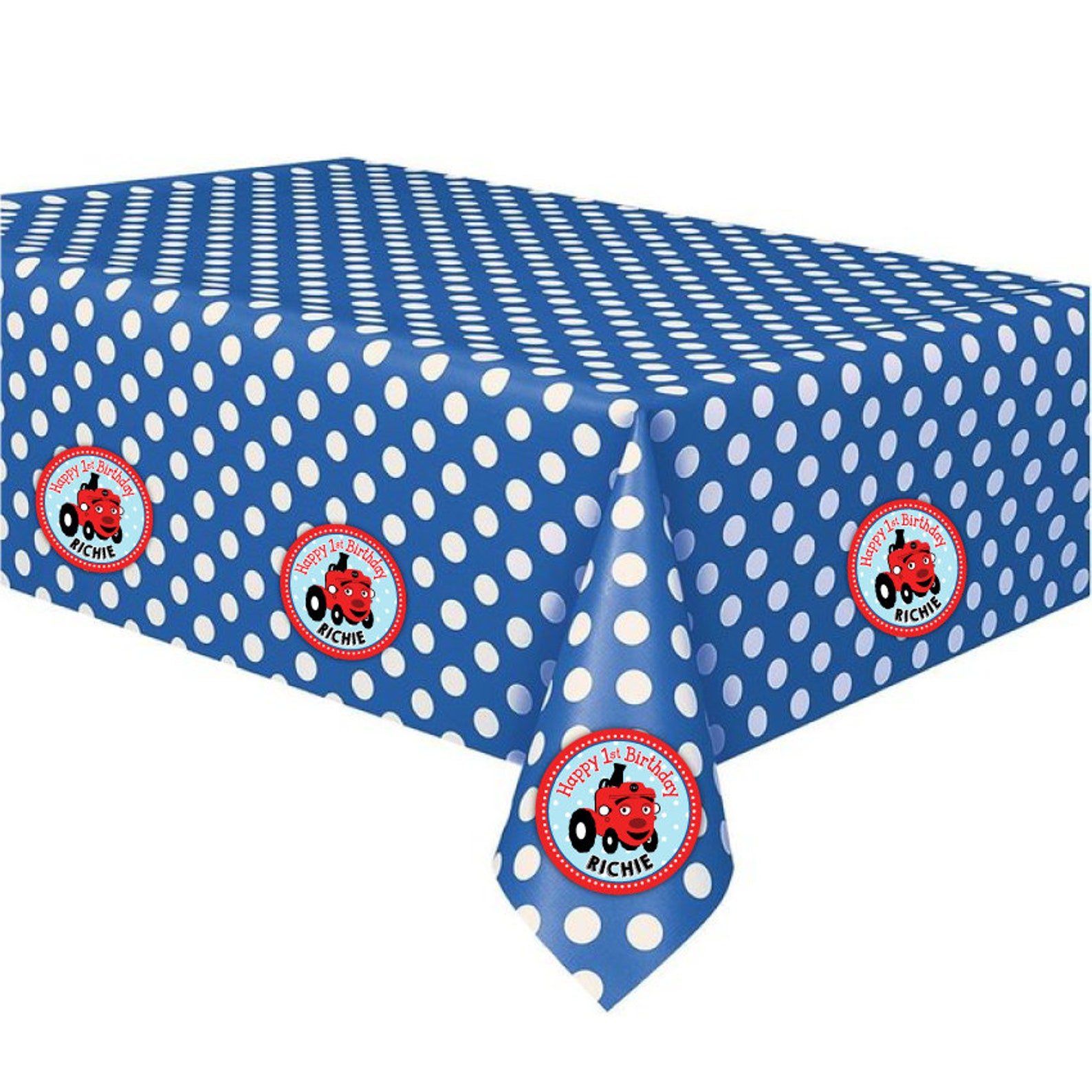 Choose Any Theme Party Table Cover With 6 Custom Stickers - Etsy