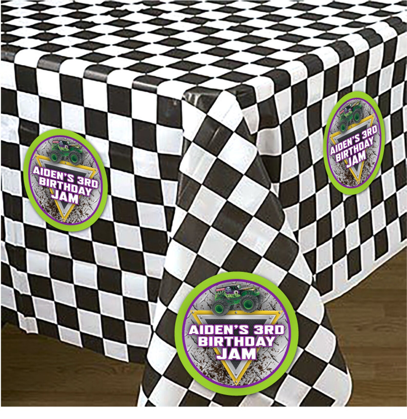 Choose Any Theme Party Table Cover With 6 Custom Stickers - Etsy