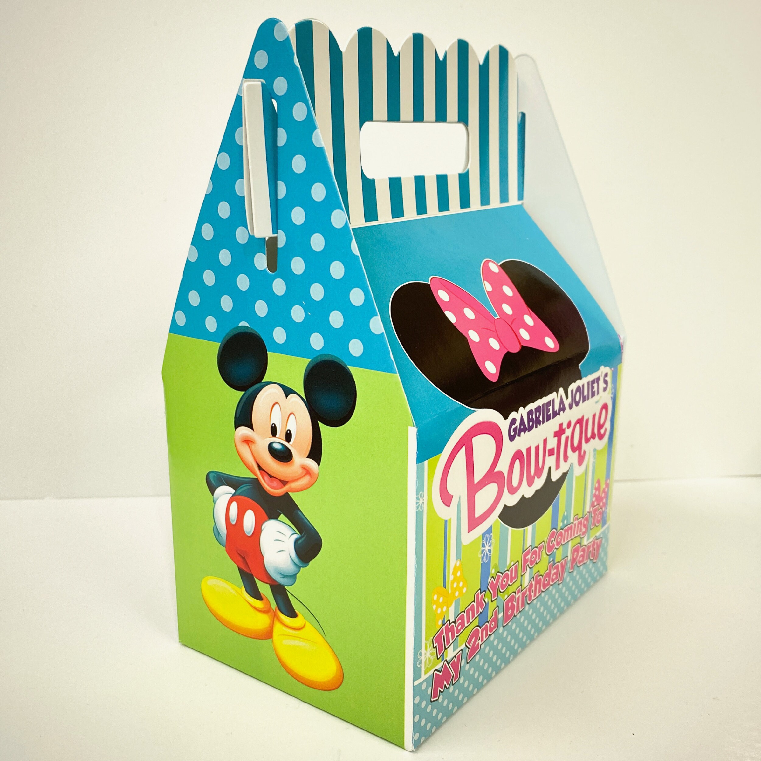 Minnie Mouse Bow-tique Birthday Party BOY BOX Personalized - Etsy