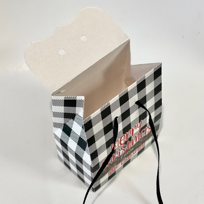 Personalized Tent Candy Favor Boxes Christmas White Buffalo | Etsy