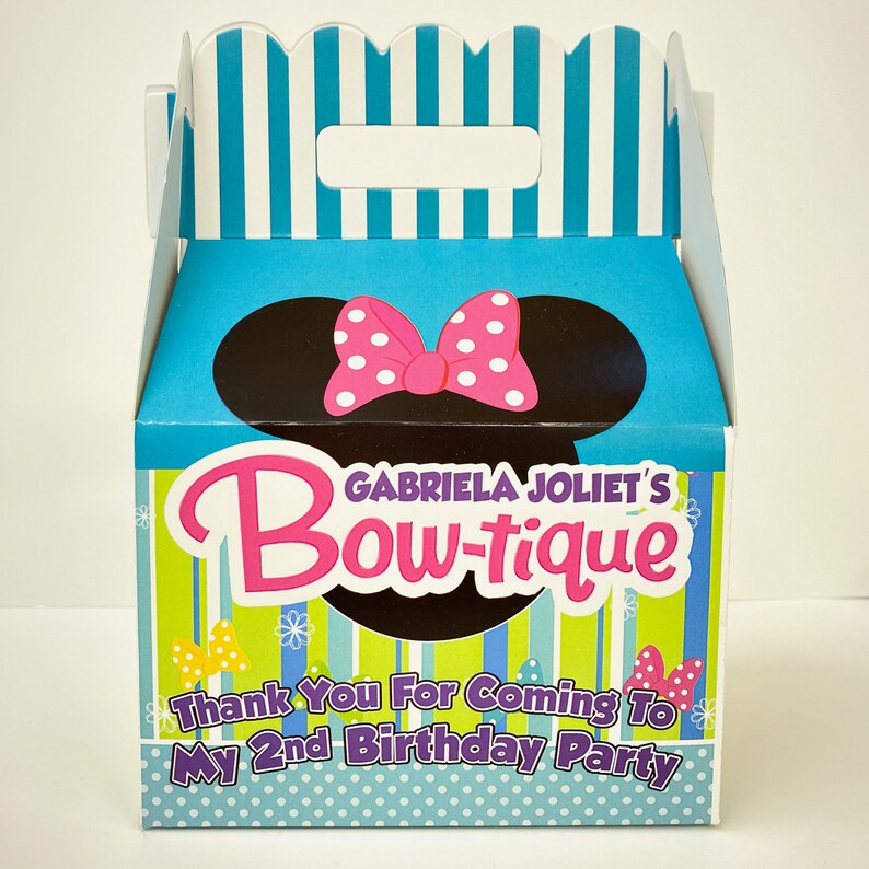 Minnie Mouse Bow-tique Birthday Party BOY BOX Personalized | Etsy
