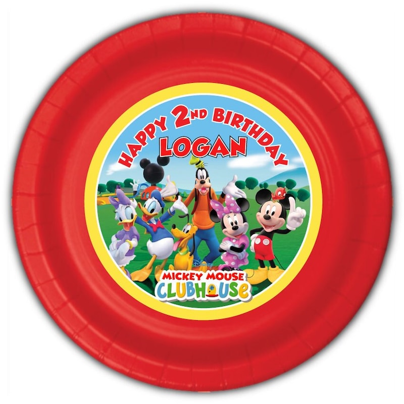 Mickey Mouse Clubhouse Paper Plates - Etsy