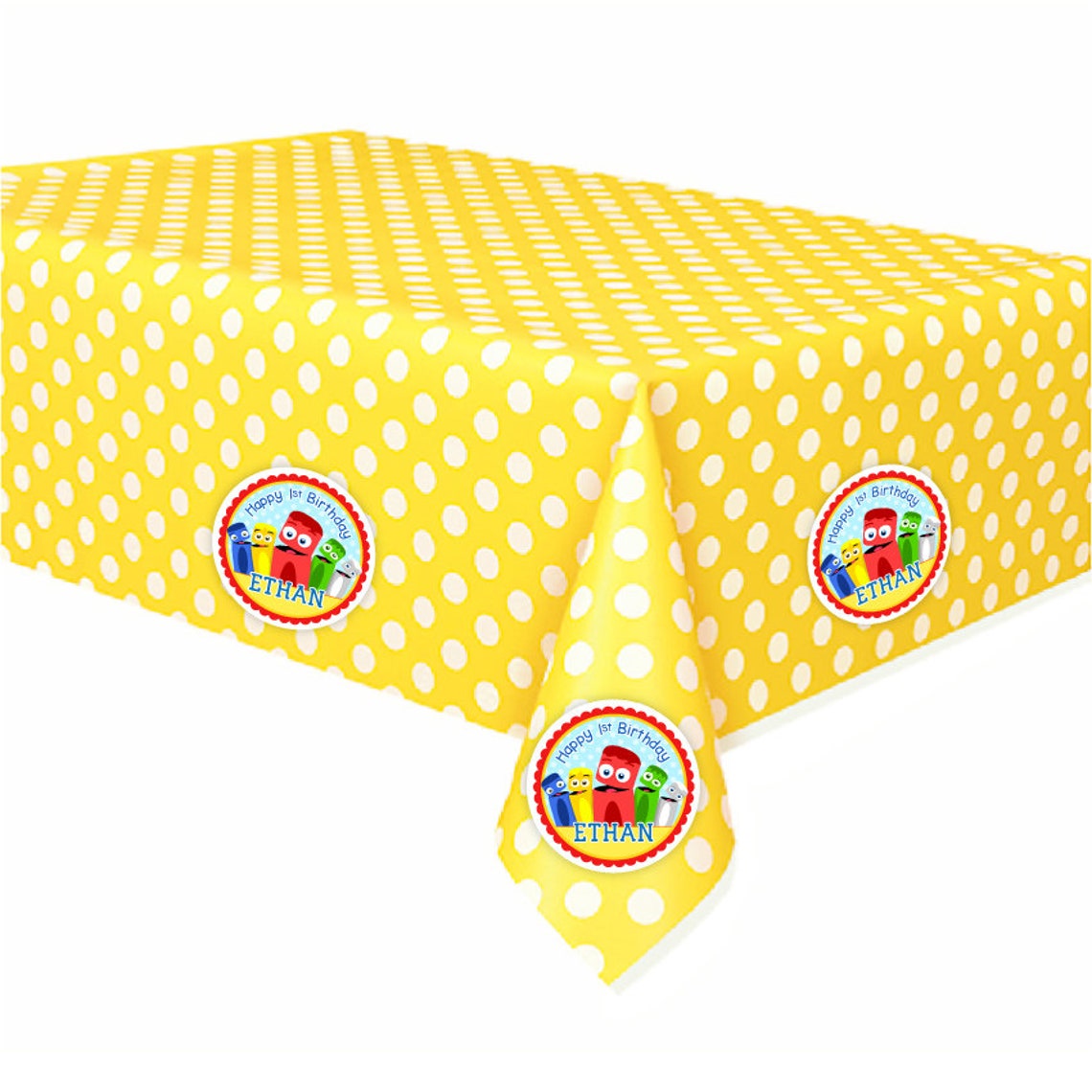 Choose Any Theme Party Table Cover With 6 Custom Stickers - Etsy