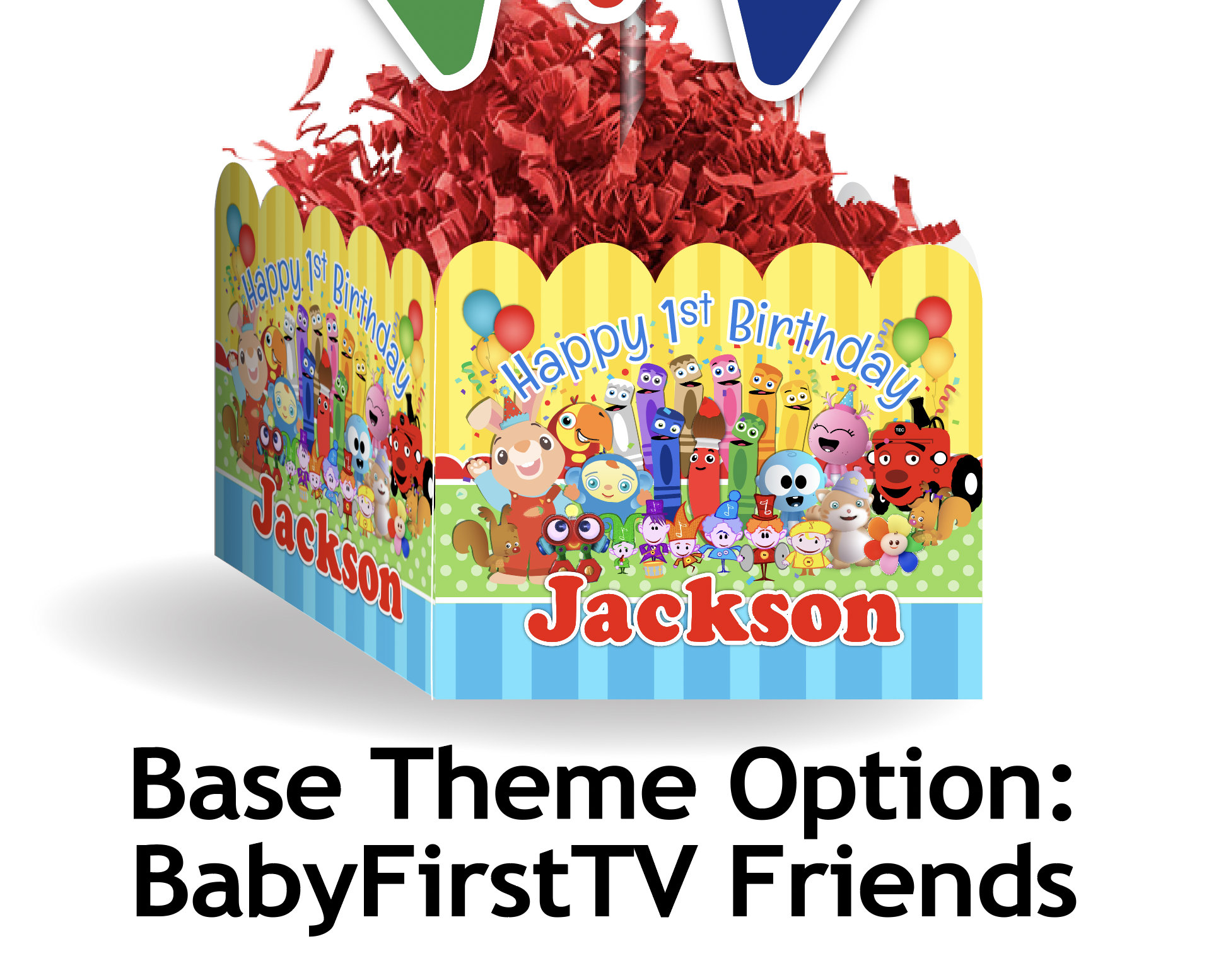 Color Crew Babyfirsttv Birthday Personalized Table Centerpiece - Etsy