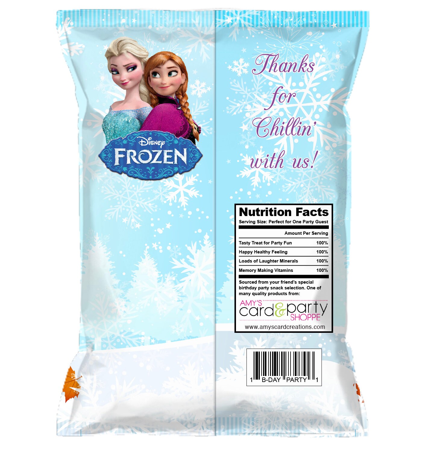 Frozen Ice Princess 12 Pack Custom Chip Bags, Snack Pouches - Etsy