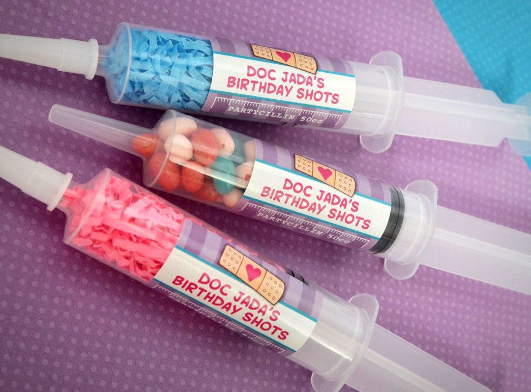 Doc Mcstuffins Pharmacy R.x. Candy Treat Shots Syringe Favors *read ...