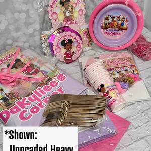 Gracie's Corner Ultimate Party Bundle Package in Pink & Gold Color Scheme for 12 Guests ...