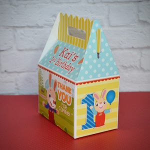 HARRY the BUNNY Babyfirst TV Birthday Party, Personalized Gable Favor ...