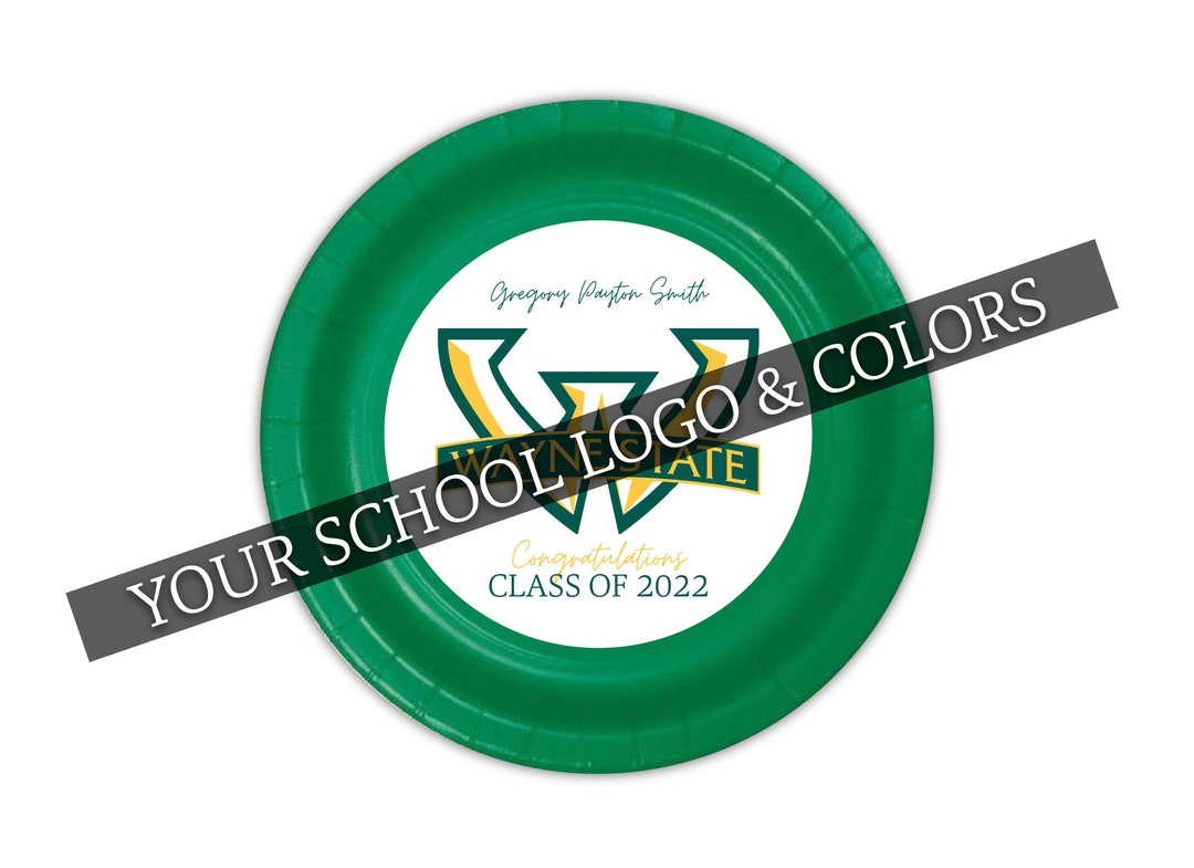 Graduation High School or College Personalized Paper Plates, Pack of 12 ...