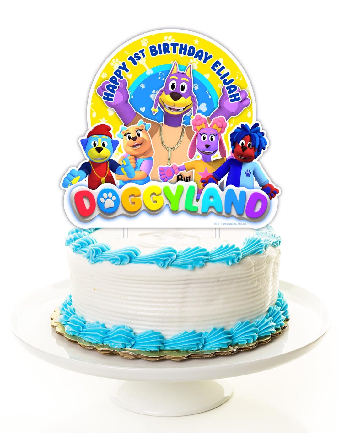 Doggyland Birthday Party Personalized Cake Topper Decoration - Etsy