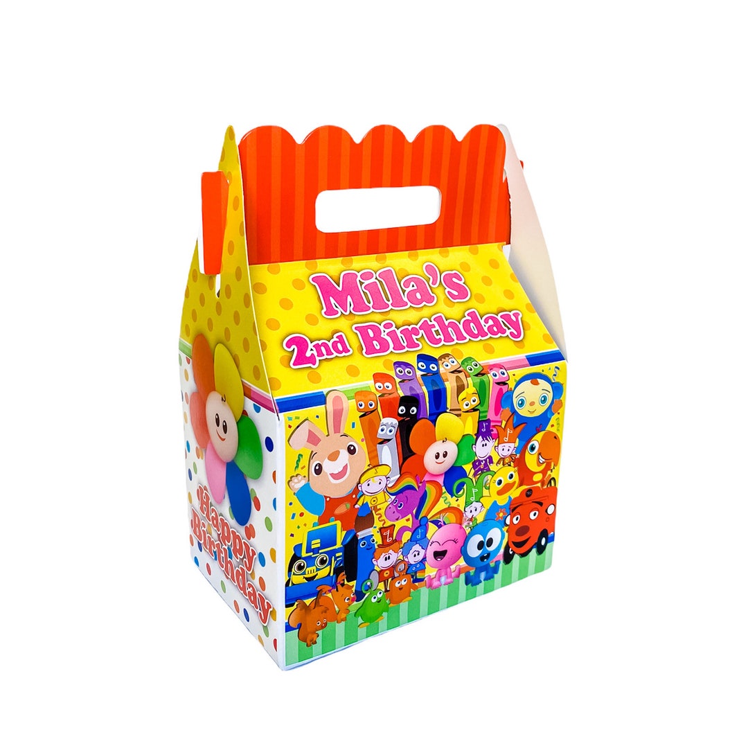 Babyfirst TV Birthday Party Favor Boxes - Personalized Gable Boxes, Set ...