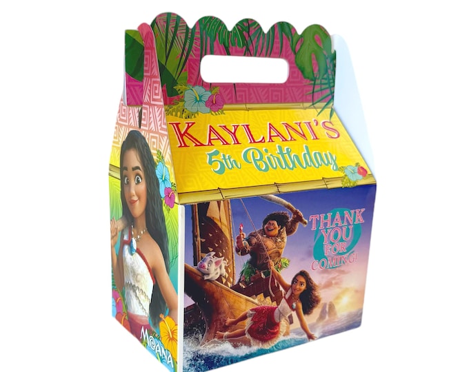 Moana Party Favor Boxes - Etsy