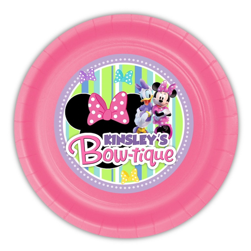 Minnie Mouse Party Plates - Etsy
