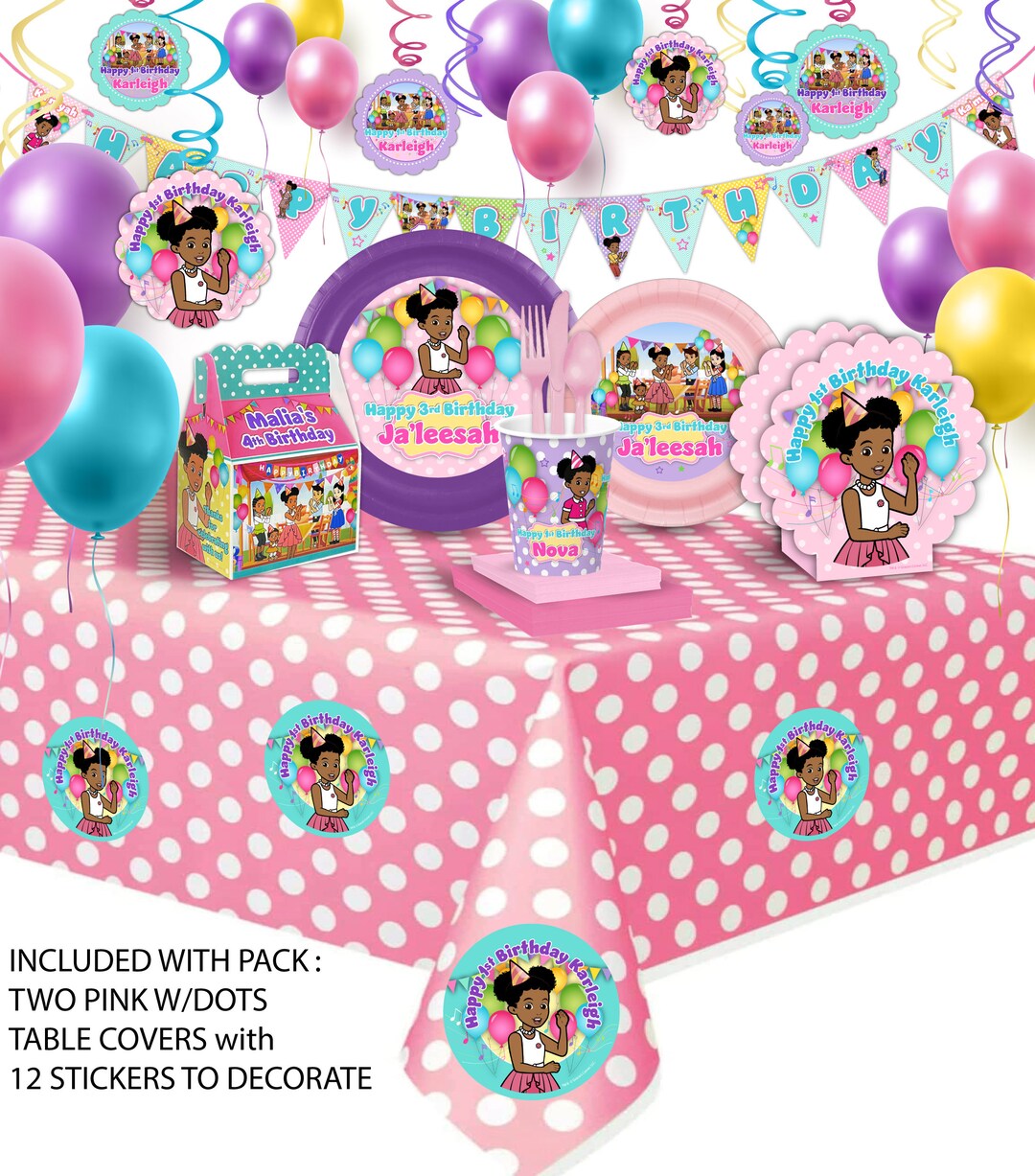 Gracie's Corner ULTIMATE Party Bundle Package in Pink Multi-color Scheme for 12 Guests ...