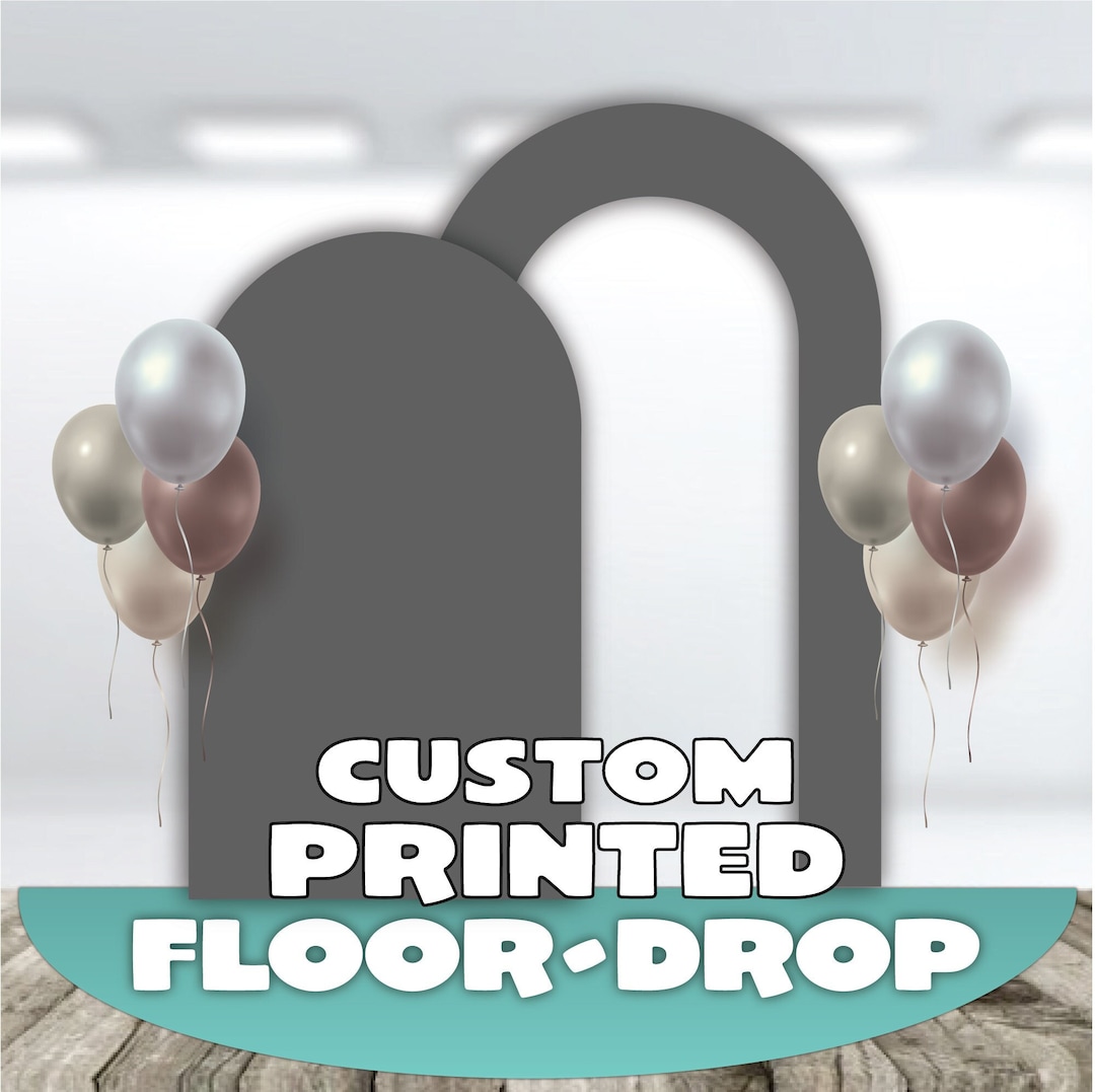 Custom Print, Your Theme Vinyl Floor-drop, 72x36 Inches, Straight Edge ...