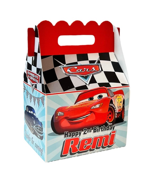 Cars theme Lightning McQueen Mater Party Personalized Favor boxes pack of 8 Etsy