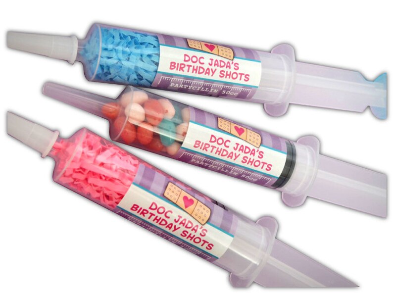 Doc Mcstuffins Pharmacy R.X. Candy Treat Shots Syringe Favors - Etsy