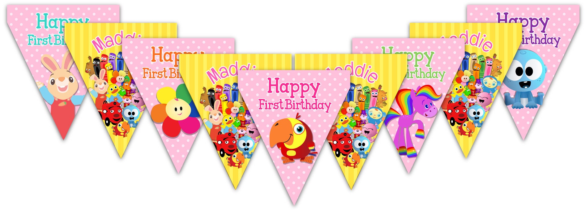 Babyfirst TV Favorites Personalized High Chair Banner | Etsy