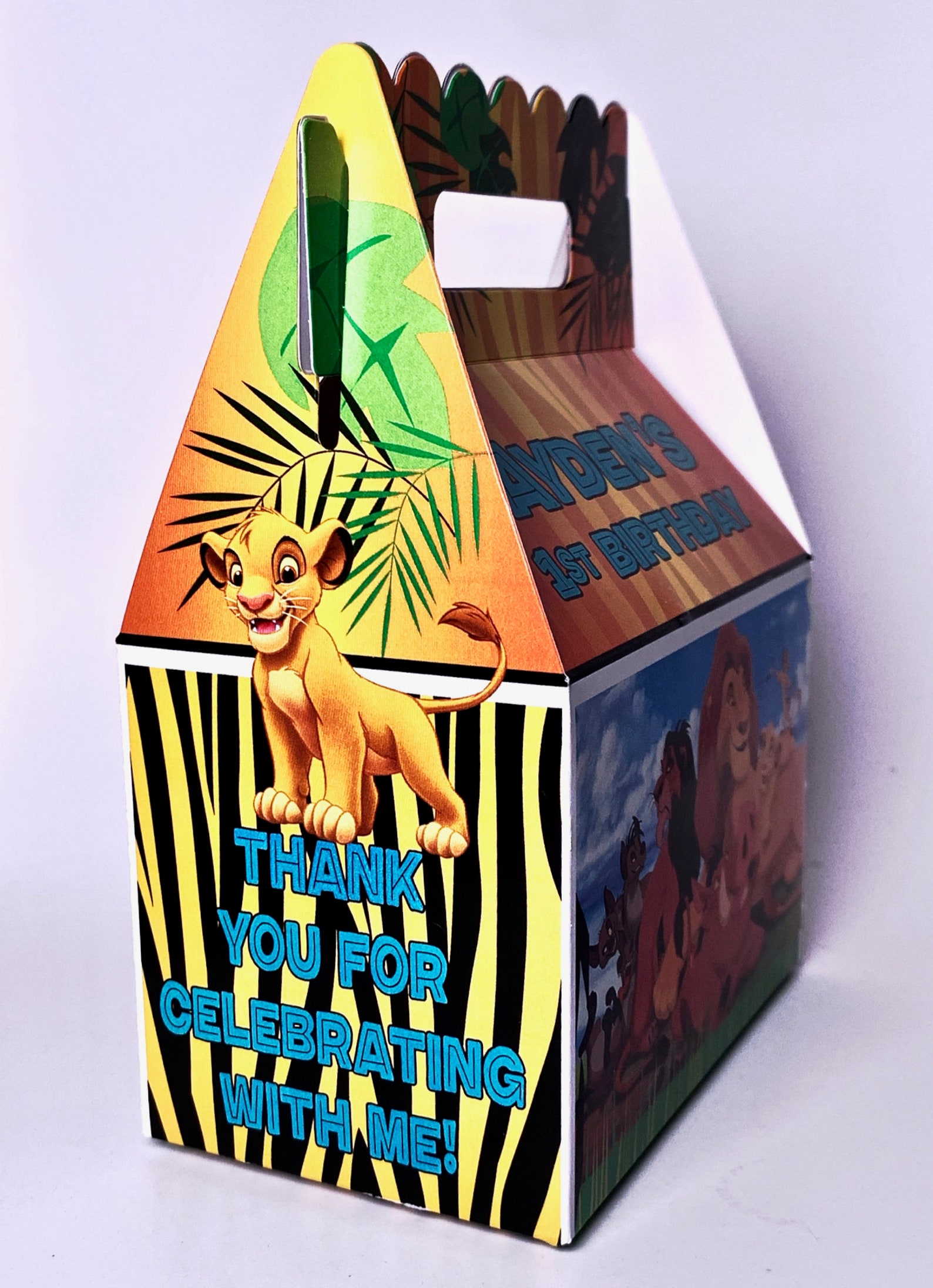 Lion King Classic Personalized Gable Favor Boxes Pack of 8 - Etsy