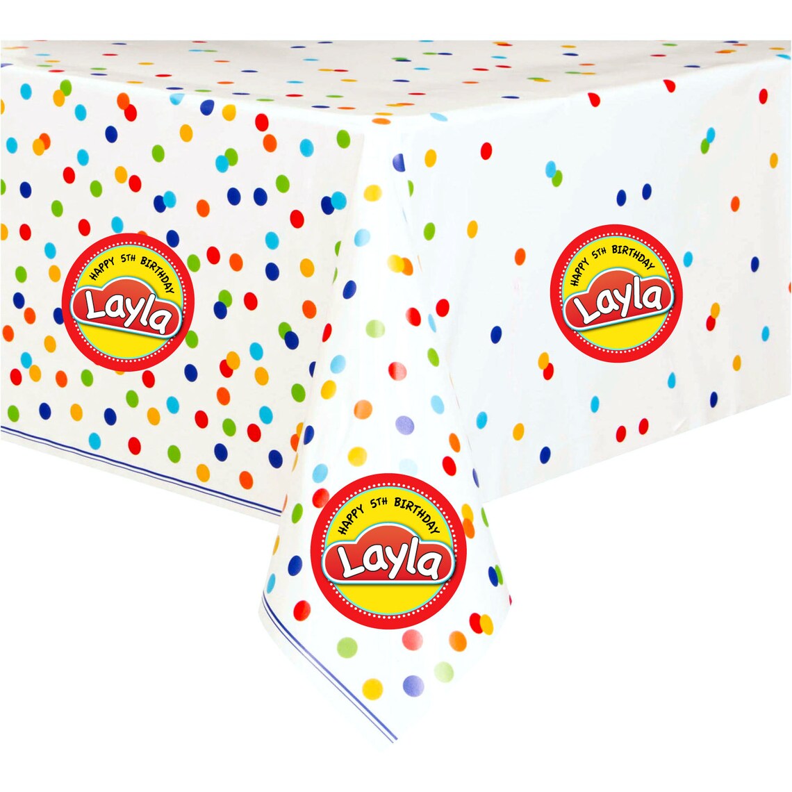 Choose Any Theme Party Table Cover With 6 Custom Stickers - Etsy