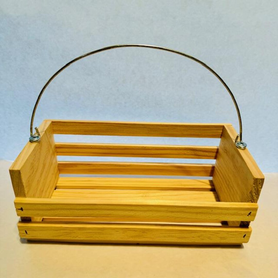 Wooden Crate With Handle - Etsy