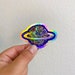 Holographic Saturn Sticker space stickerStickers for | Etsy