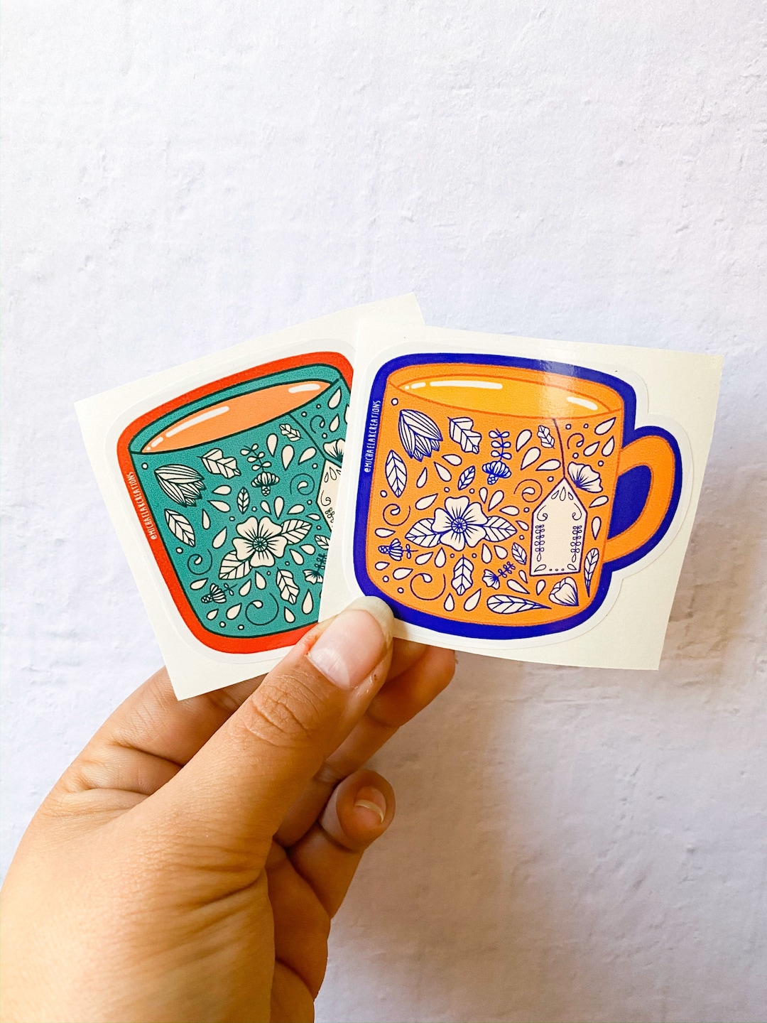 Tea Cup Vinyl Sticker | Laptop Sticker | Stickers for Hydroflask ...