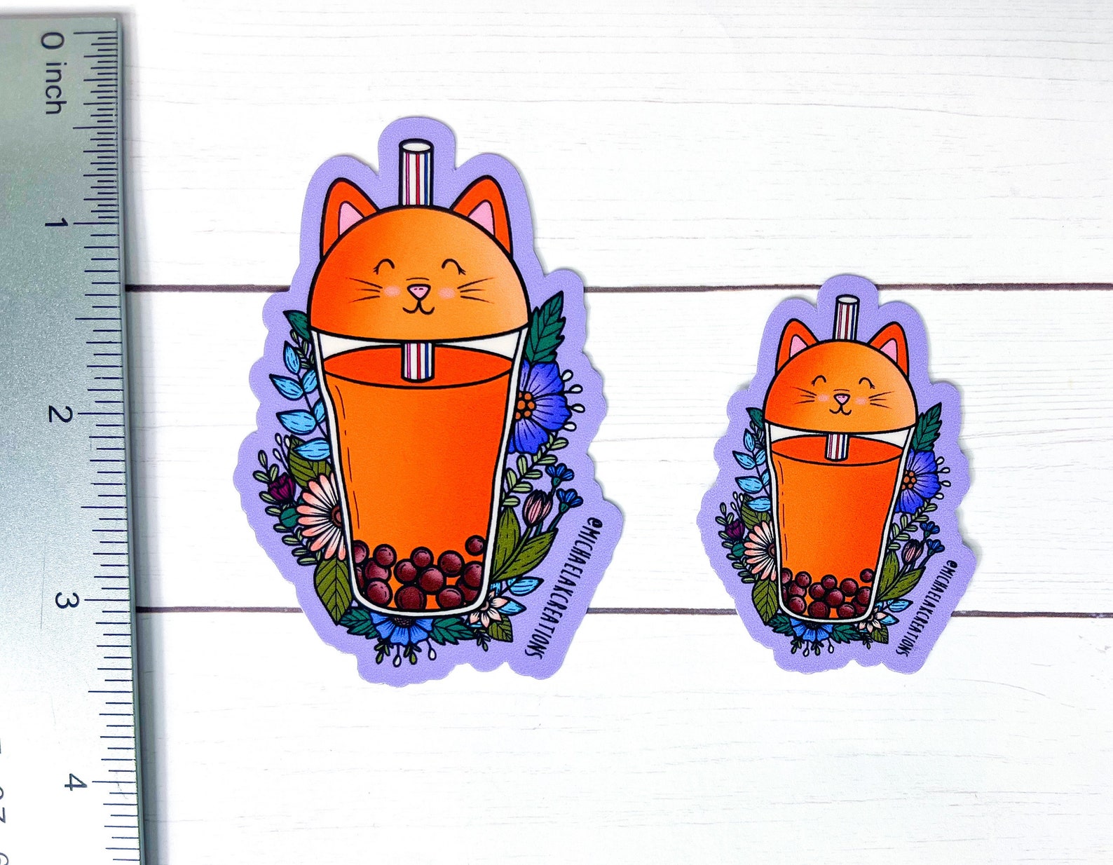 Boba Cat Sticker|boba Animal Sticker|boba Sticker|stickers for ...