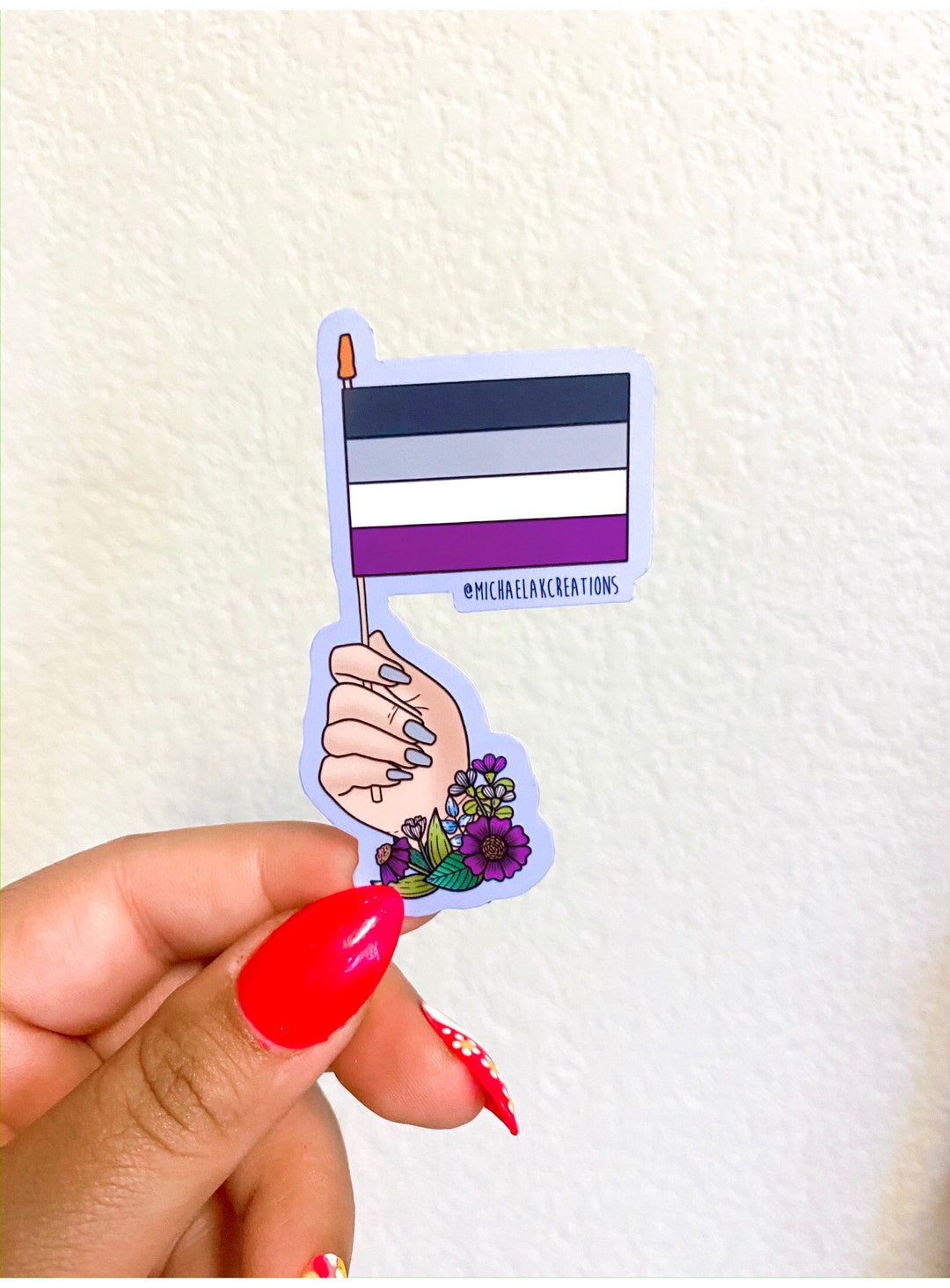 Asexual Flag Sticker |stickers for Hydroflask | Pride Stickers | Laptop ...
