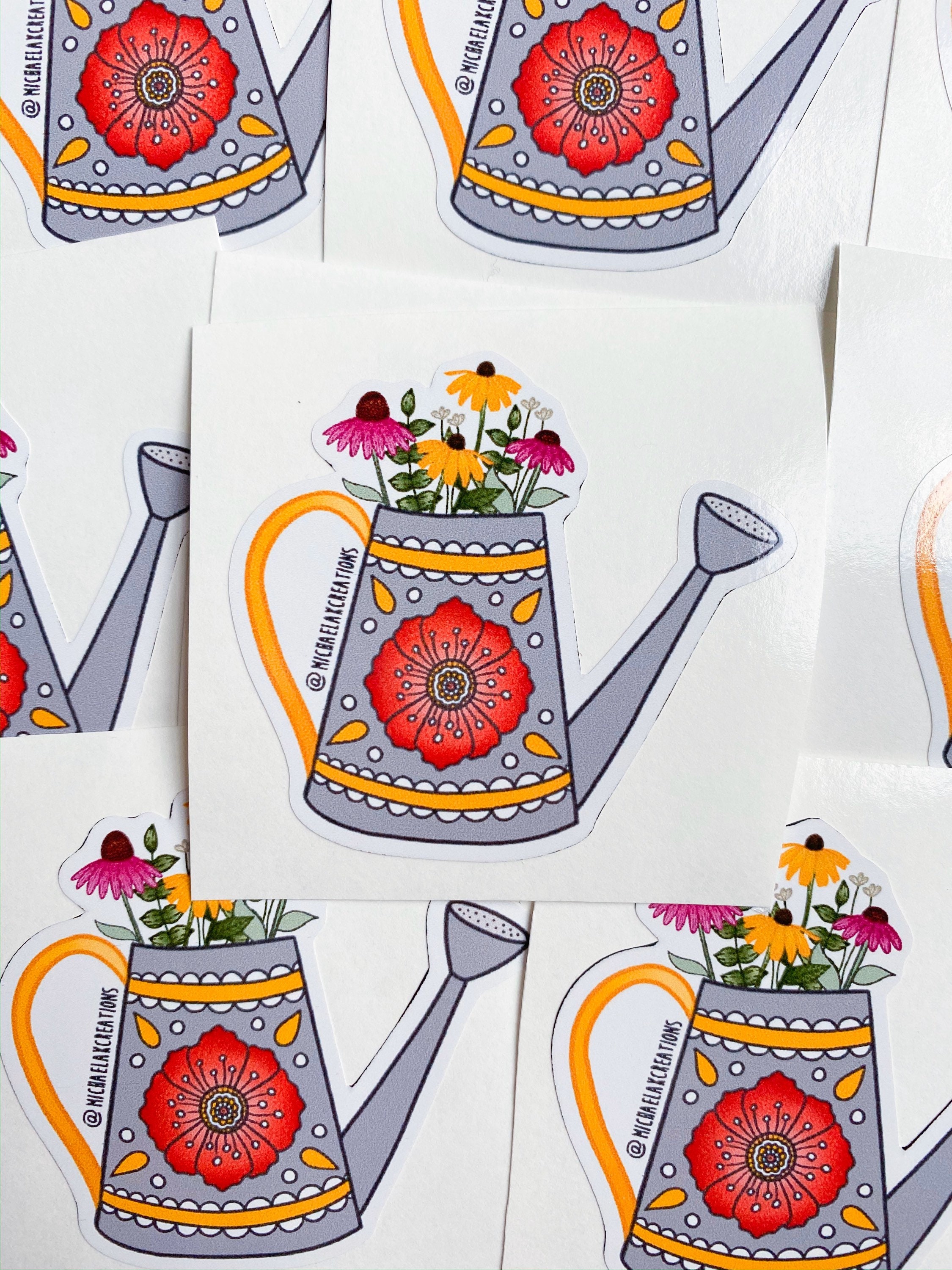 Watering Can Sticker Stickers Gardening Sticker Stickers - Etsy
