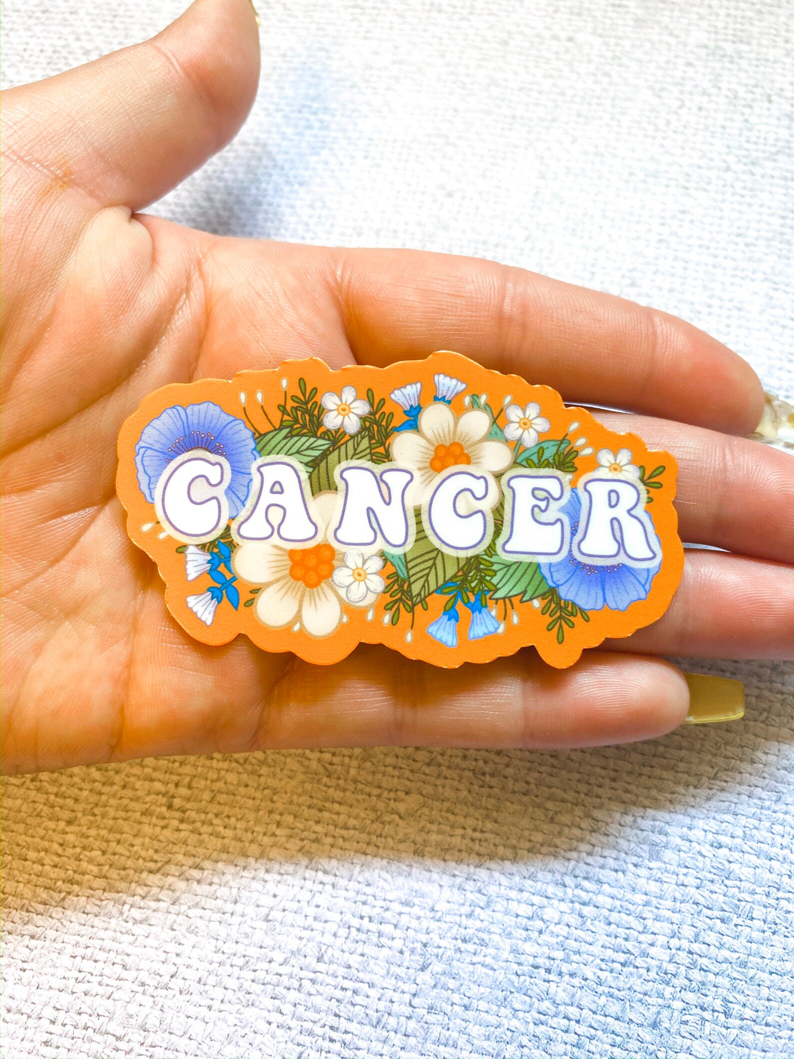Cancer Sticker| Zodiac Sticker | Floral Cancer Sticker| Stickers for ...