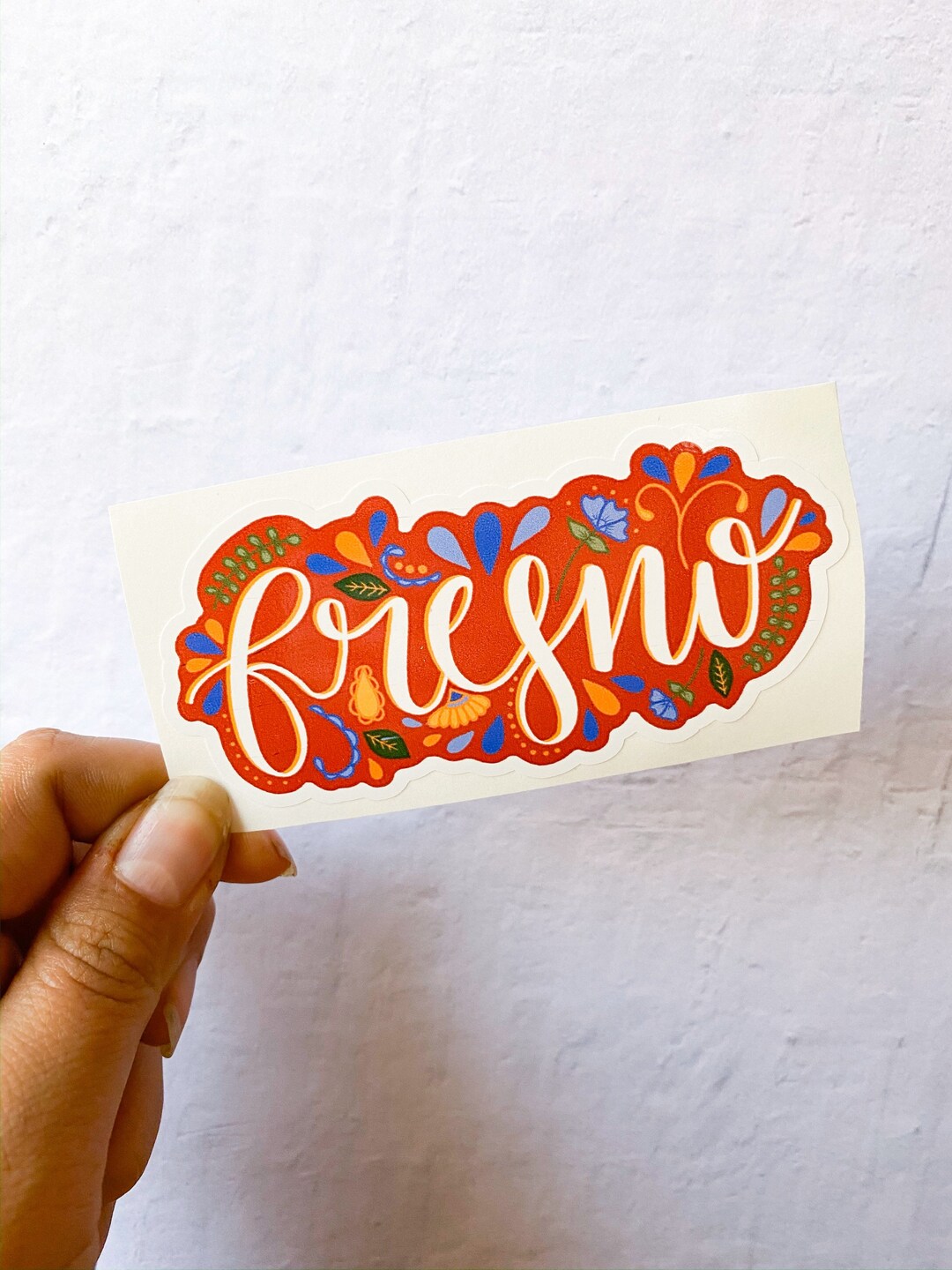 Fresno Diecut Sticker, Fresno Pride, Fresno Female, Floral, Rustic ...