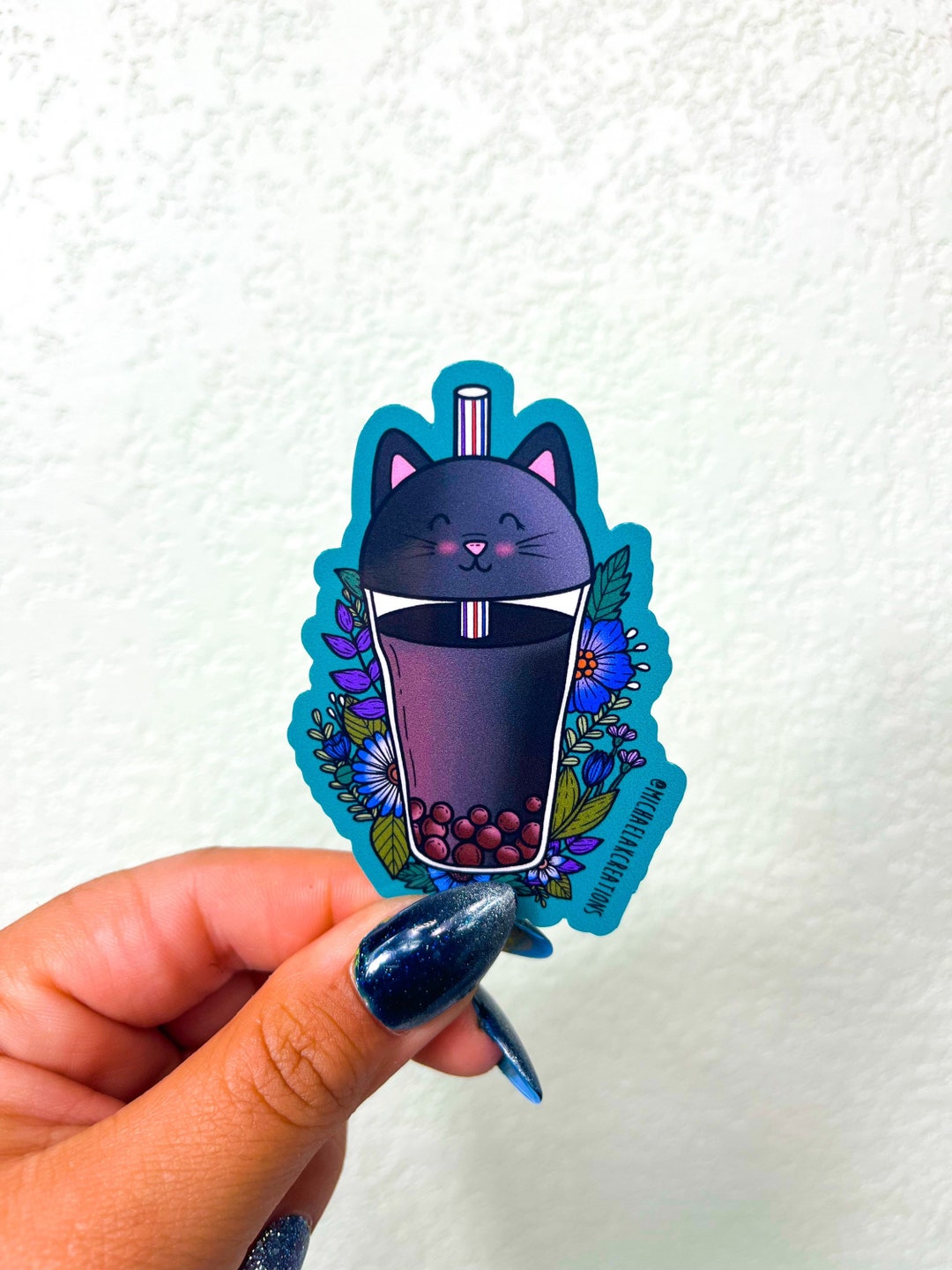 Boba Cat Sticker|boba Animal Sticker|boba Sticker|stickers for ...