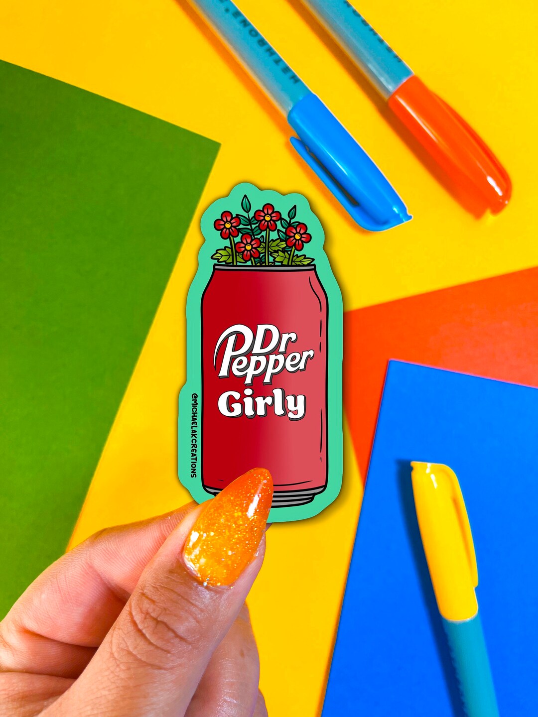 Dr Pepper Girl Sticker,stickers for Hydroflask,laptop Sticker,cute Car ...