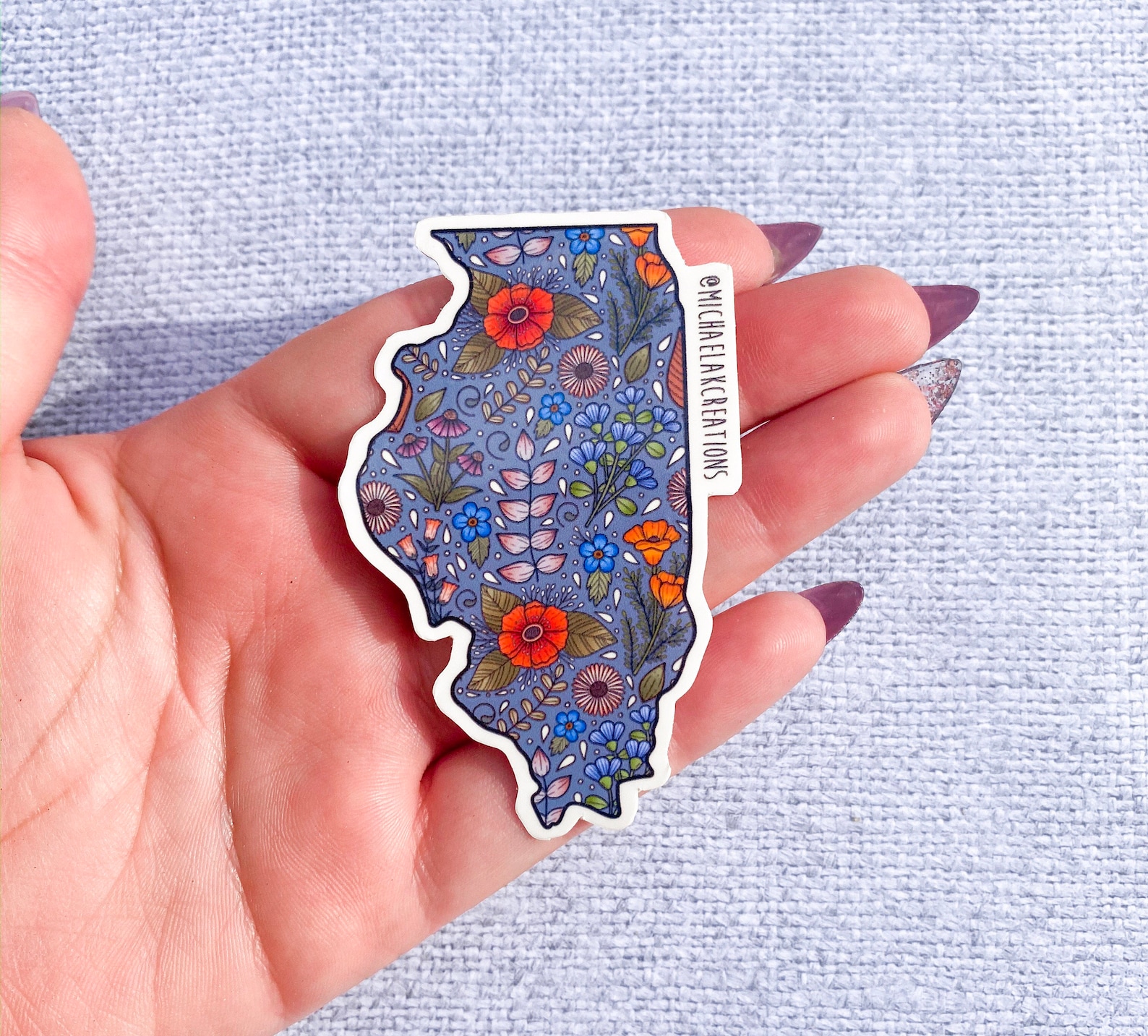 Illinois Sticker | IL Sticker | Stickers for Hydroflask | Laptop ...