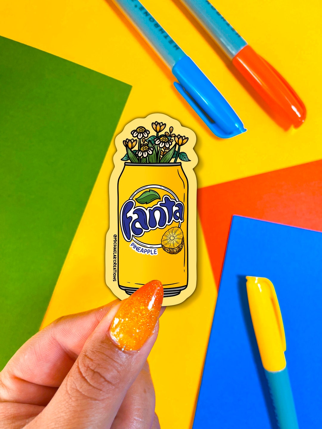 Pineapple Soda Sticker,stickers for Hydroflask,laptop Sticker,cute Car ...