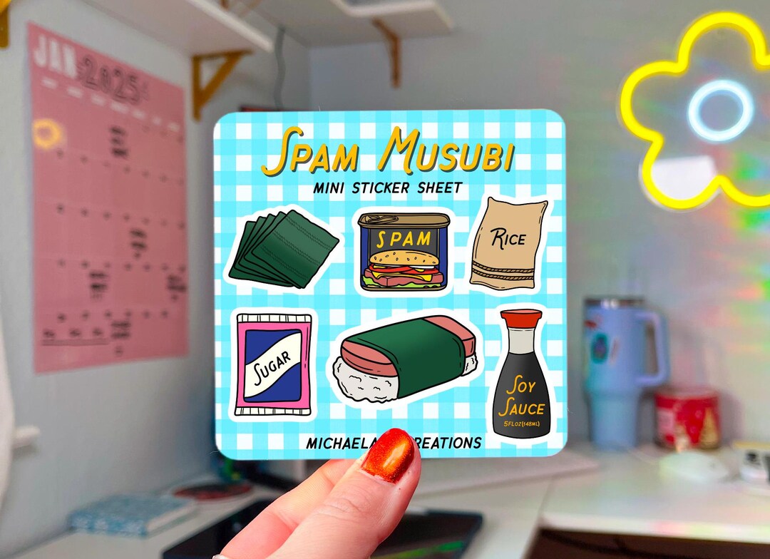 Spam Musubi Sticker,stickers for Hydroflask,laptop Sticker,cute Car ...