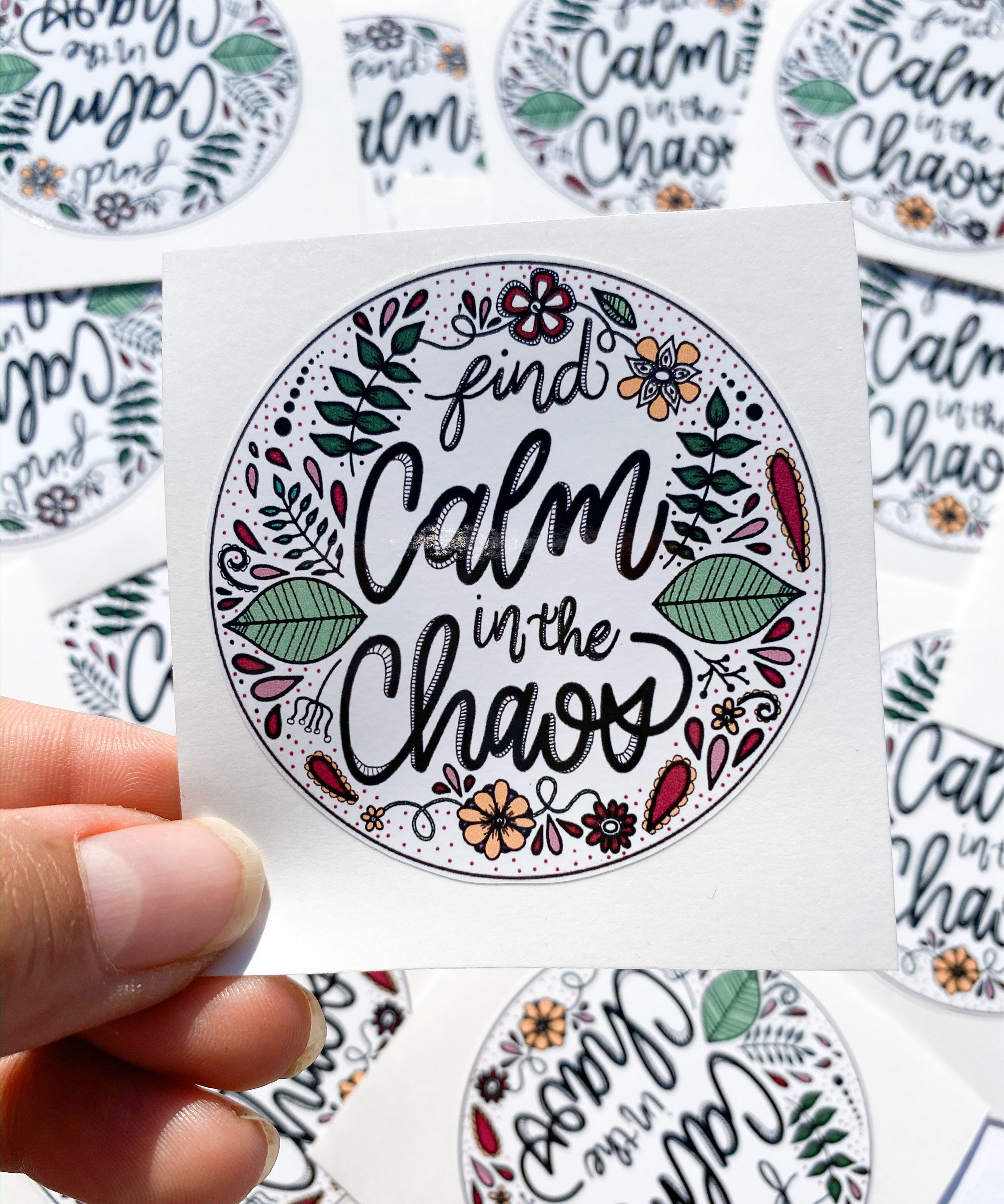 Find Calm in the Chaos Sticker stickers for Hydroflask - Etsy