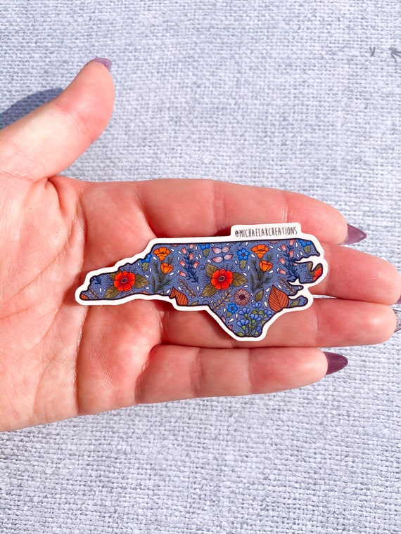 North Carolina Sticker NC Sticker Stickers for Hydroflask | Etsy