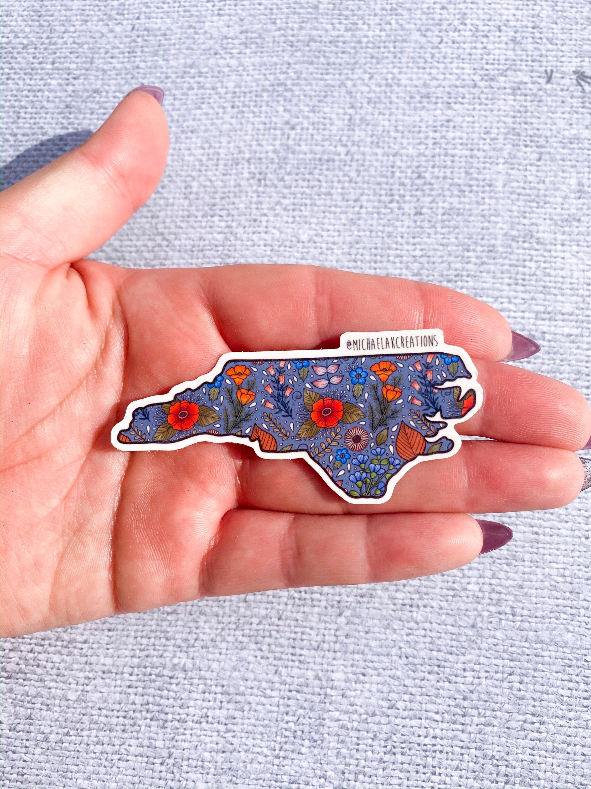 North Carolina Sticker NC Sticker Stickers for Hydroflask - Etsy