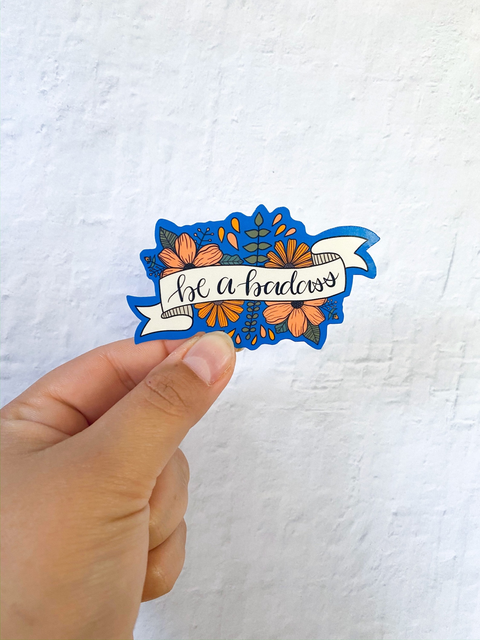 Be a Badass Diecut Sticker Stickers Flower Stickers - Etsy