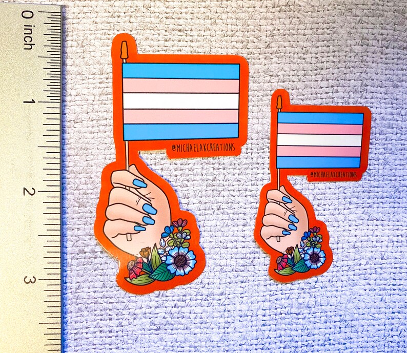 Transgender Flag Sticker stickers for Hydroflask Pride - Etsy