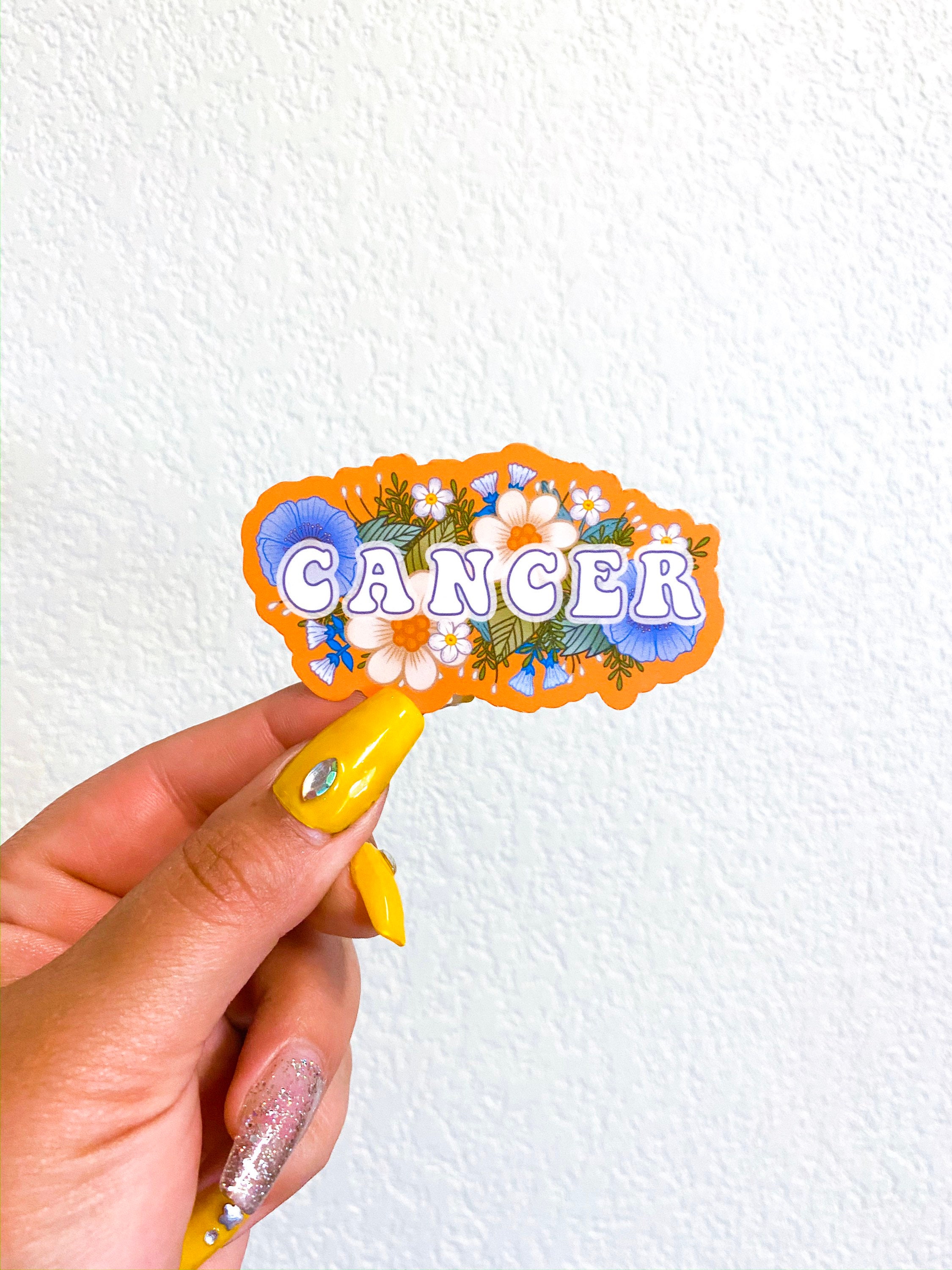 Cancer Sticker Zodiac Sticker Floral Cancer Sticker - Etsy