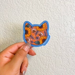 Orange Cat Sticker | Cat Sticker | Stickers | Stickers for Hydroflask ...