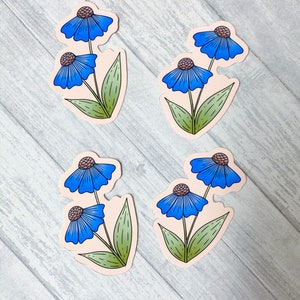 Blue Flower Sticker | Stickers for Hydroflask | Laptop Stickers ...