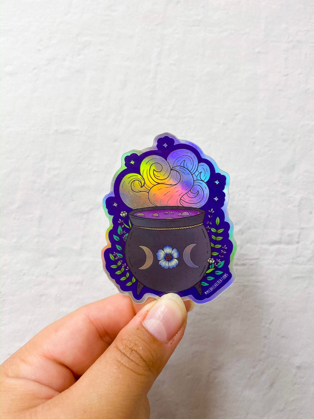 Cauldron Sticker | Stickers for Hydroflask Witch Stickers | Holographic ...